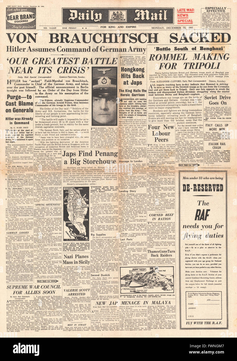 General Von Brauchitsch High Resolution Stock Photography and Images ...