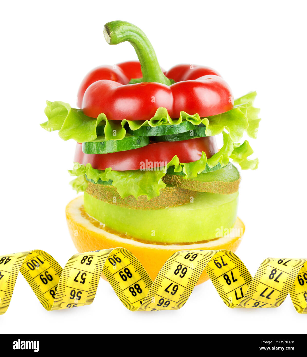 Fruit and vegetable stack. Fresh food. Diet concept Stock Photo - Alamy