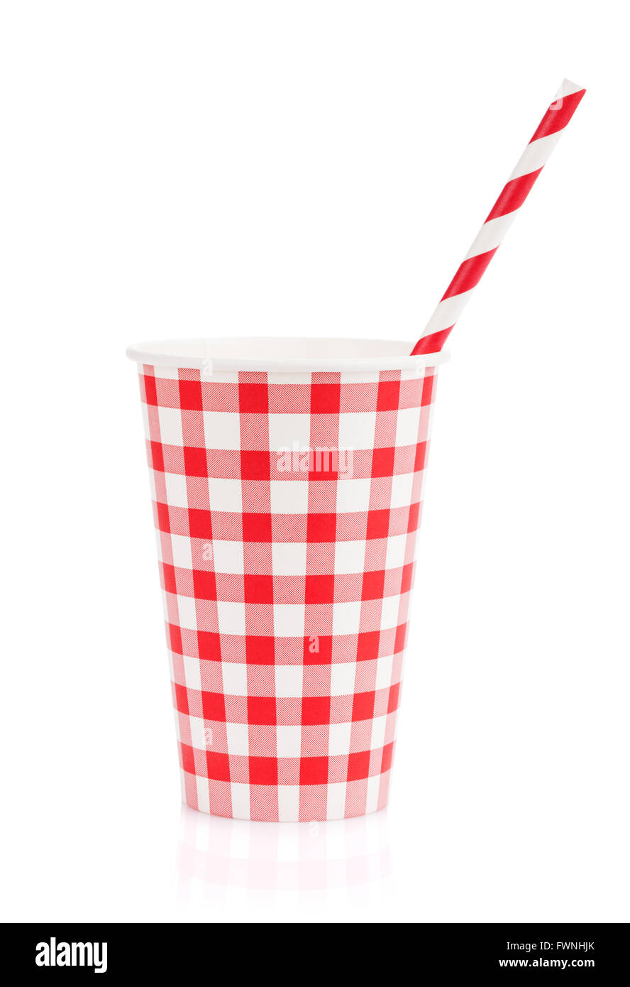 Paper cup with takeaway drink. Isolated on white background Stock Photo ...