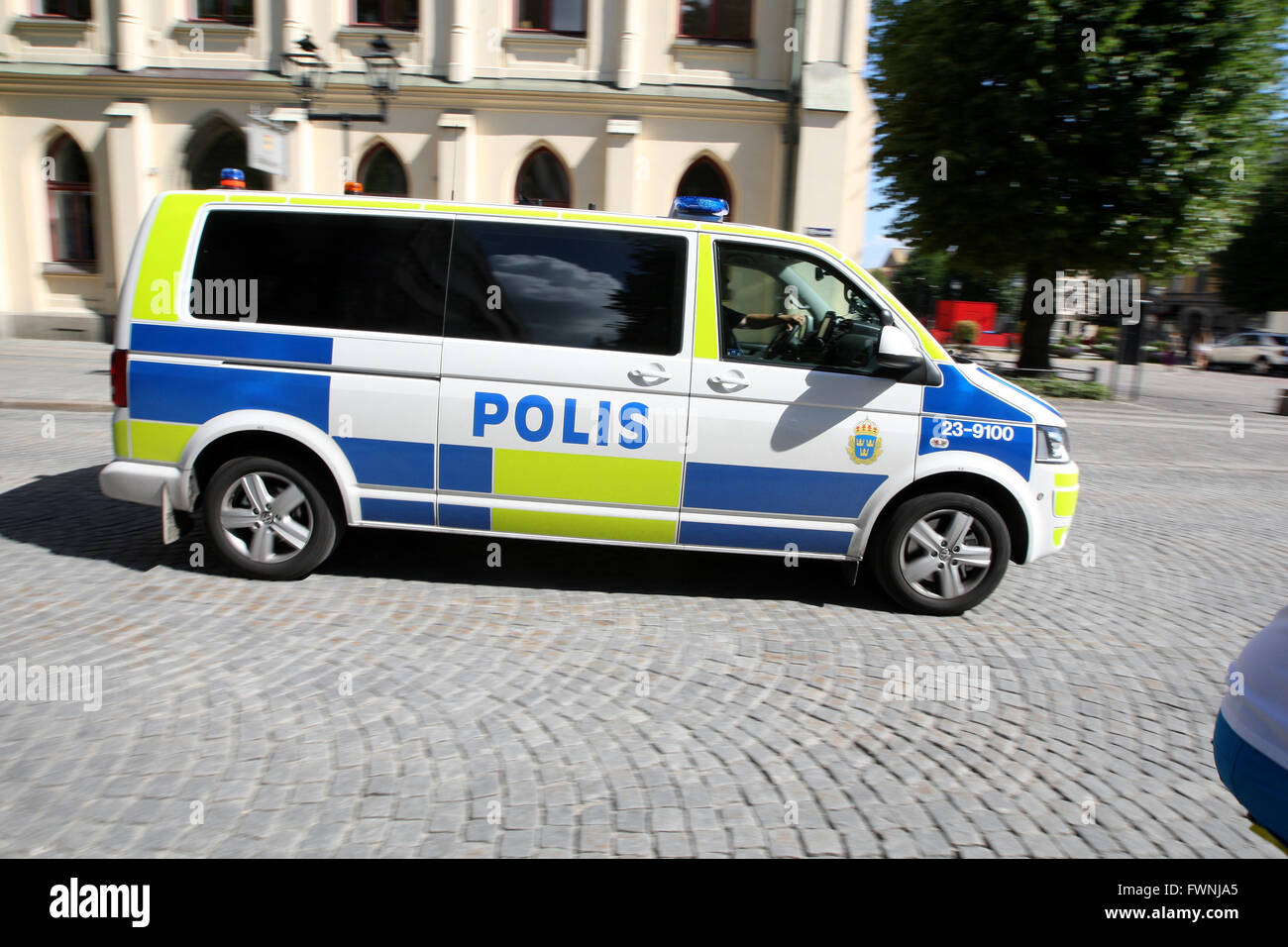 A Swedish police van in Örebro, Sweden on July 20, 2014 Stock Photo - Alamy