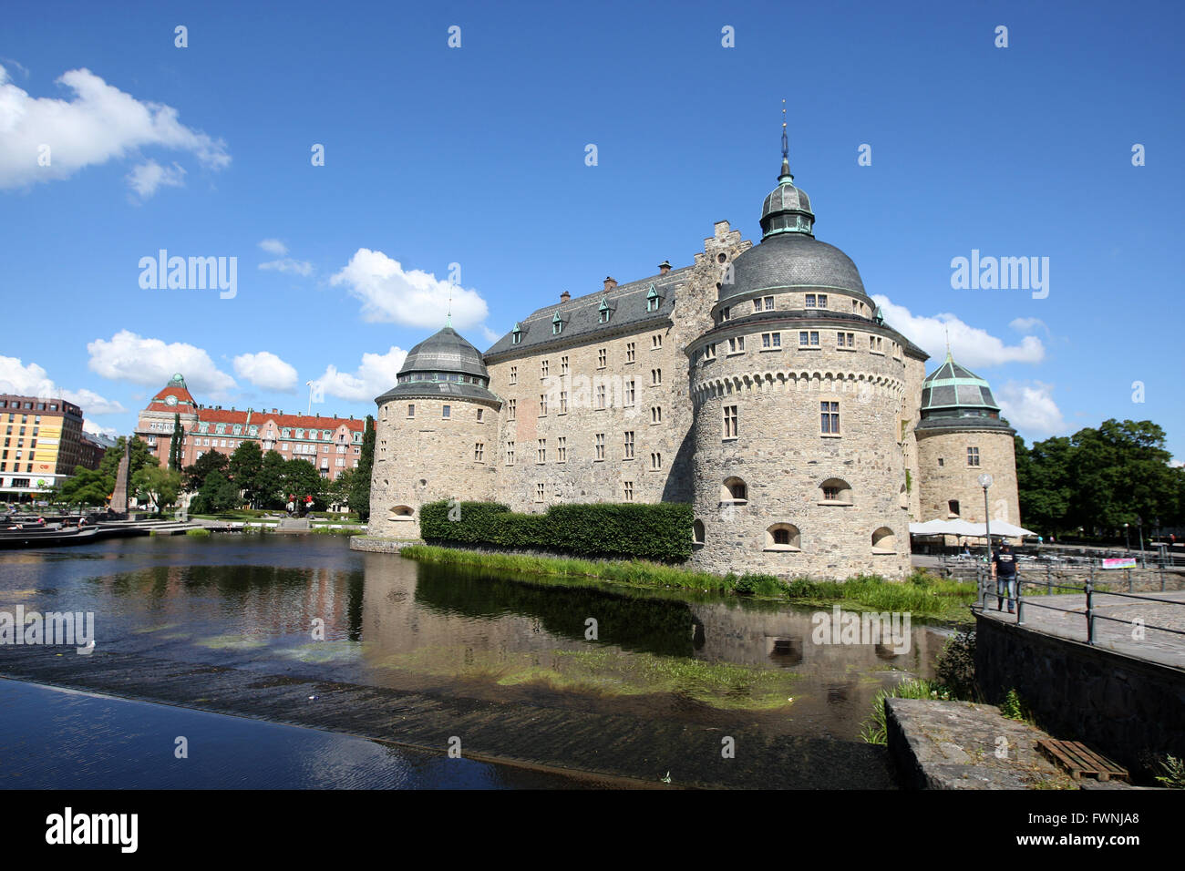 Örebro castle in downtown Örebro, Sweden on July 20, 2014 Stock Photo ...