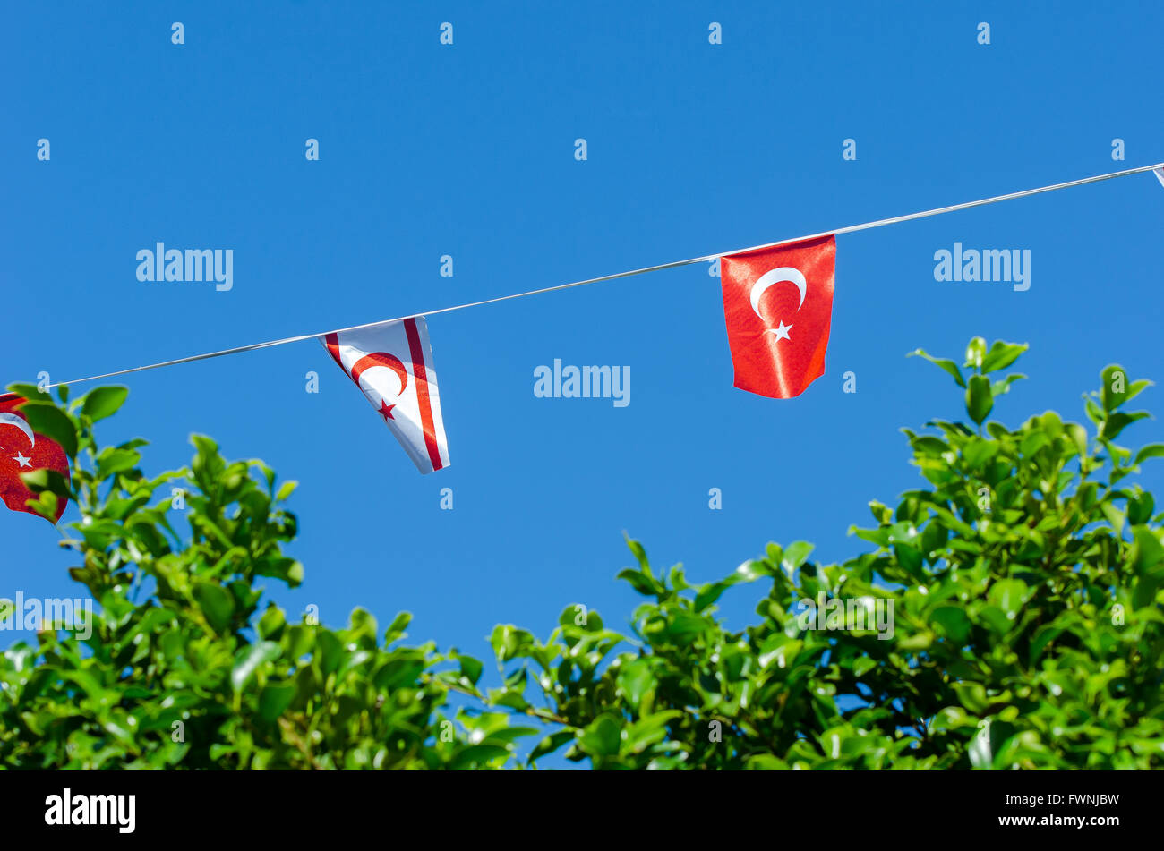 North cyprus flag kyrenia hi-res stock photography and images - Alamy