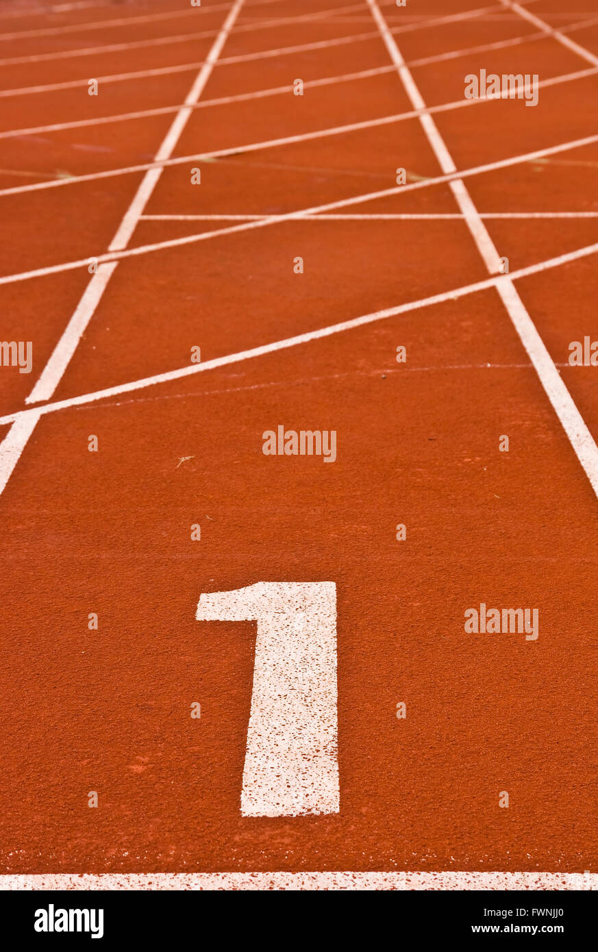 Tartan track with number one hi-res stock photography and images - Alamy