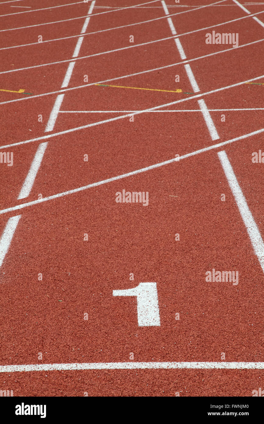 number one on race track Stock Photo - Alamy