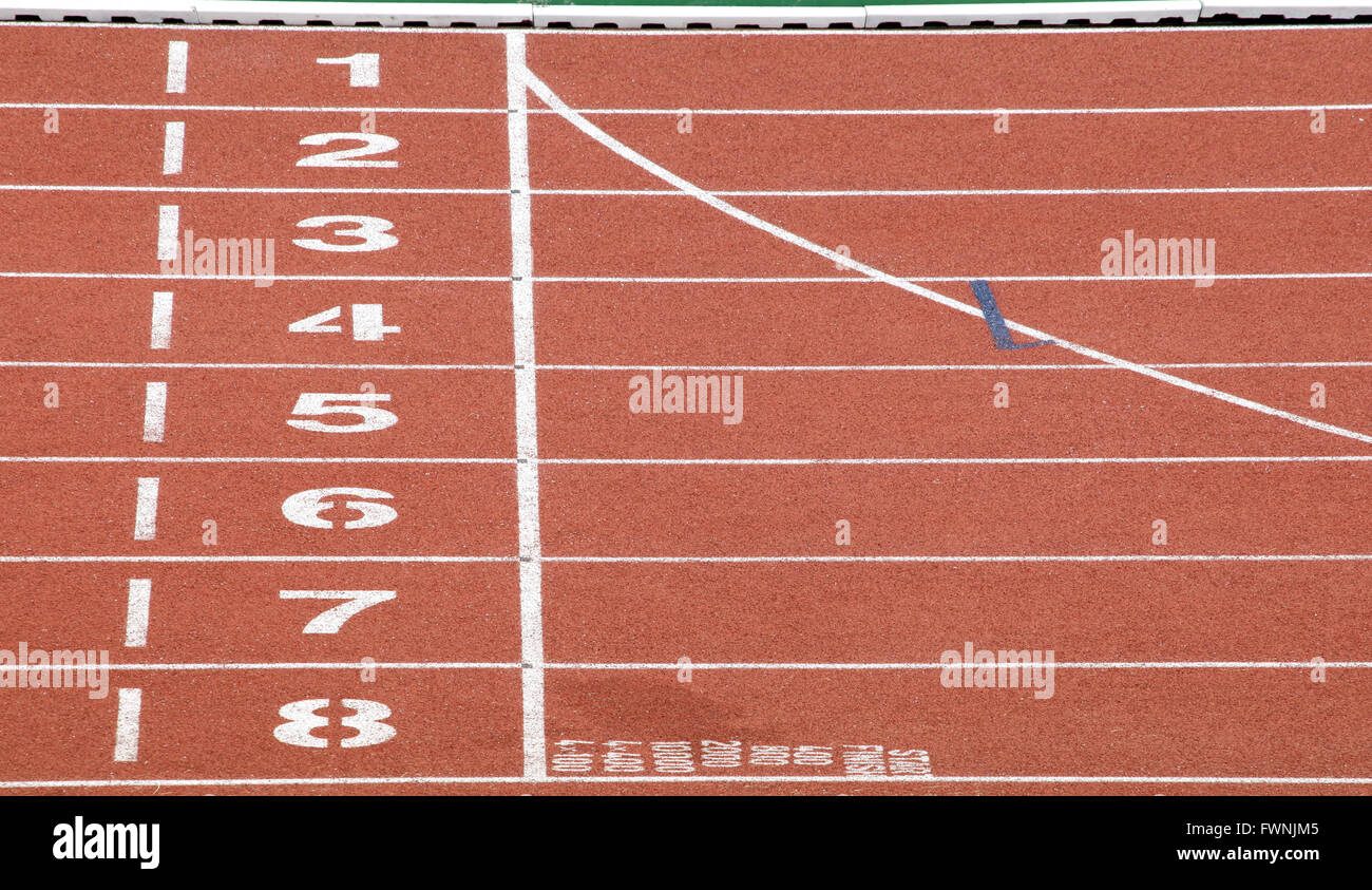 Start and Finish point of race track Stock Photo - Alamy