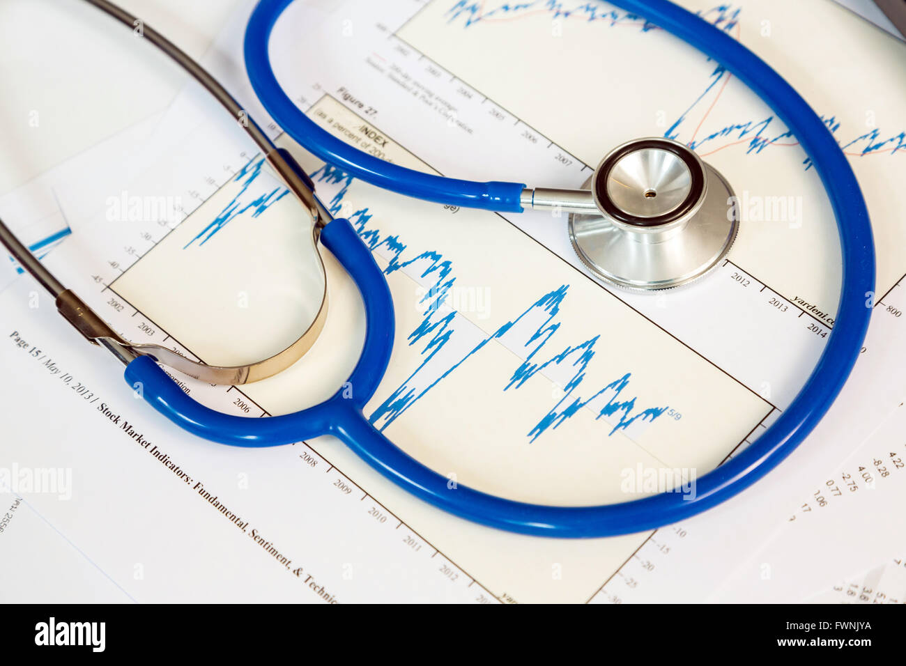 stethoscope with financial graph for business insurance concept Stock ...