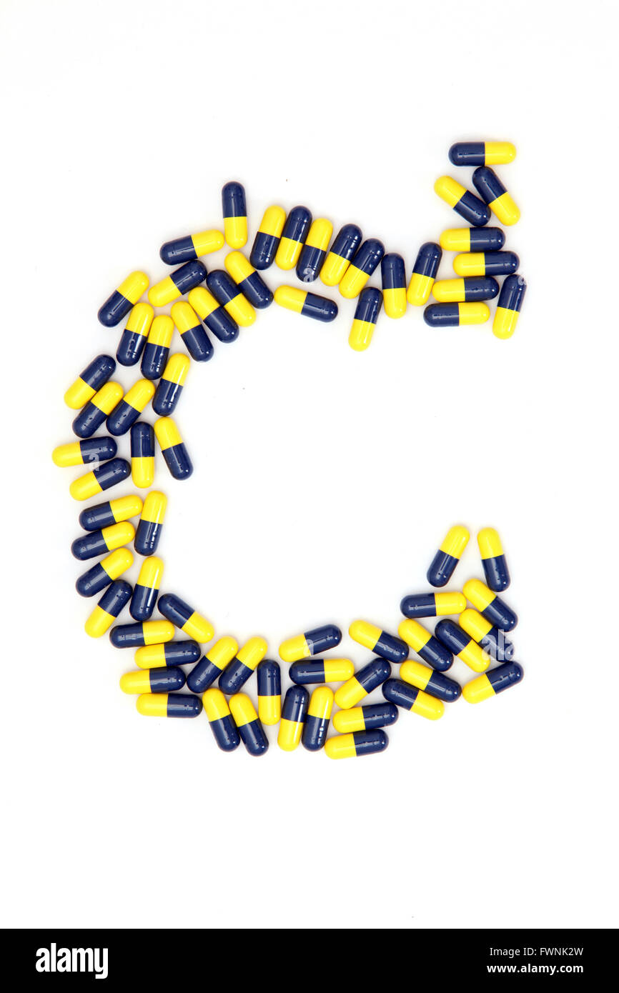 The letter C alphabet made of medical capsules Stock Photo - Alamy