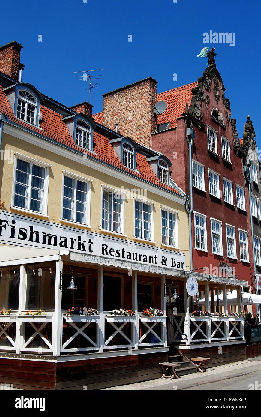 Gdansk, Poland: Harbourside Fischmarkt Restaurant and Bar and Hanseatic ...