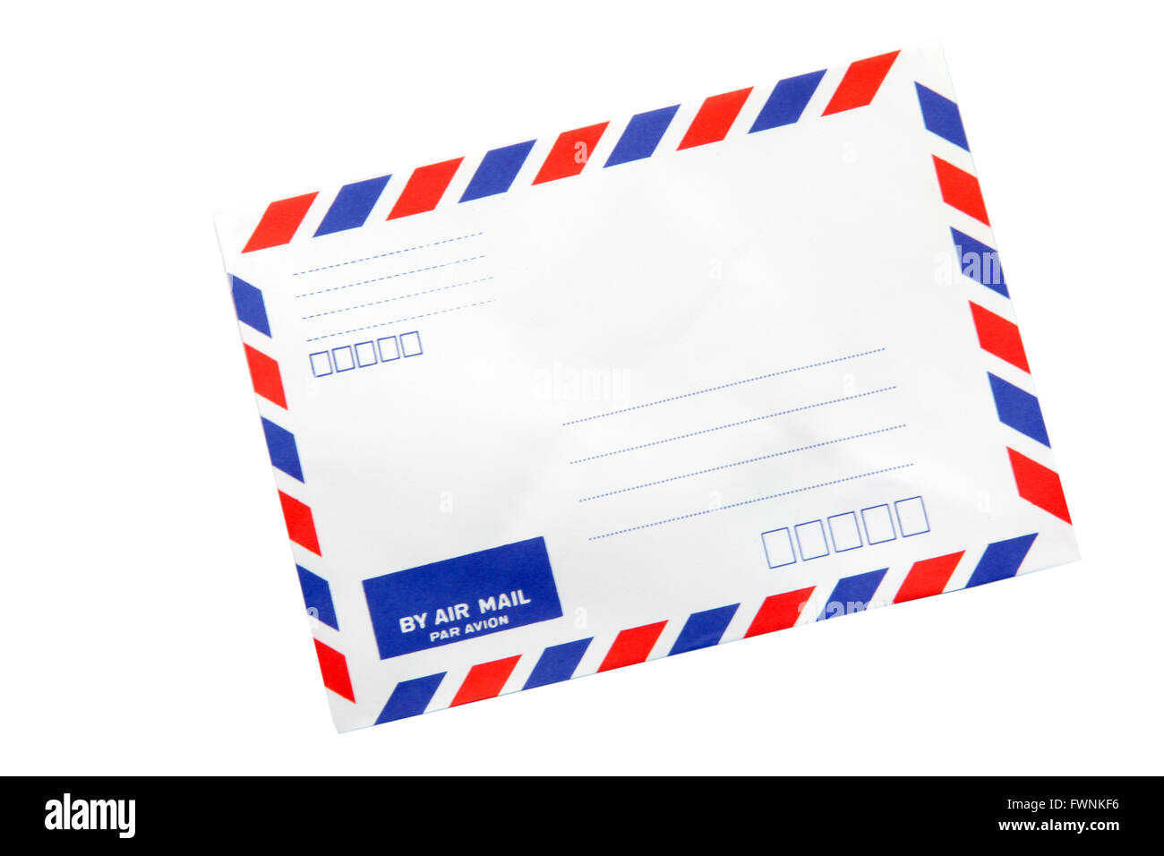 Blue mailbox on white Cut Out Stock Images & Pictures - Alamy
