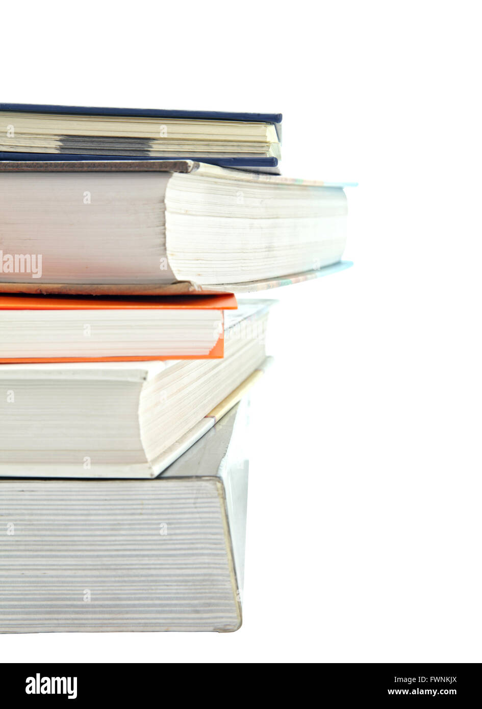 Stack of books isolated on white background Stock Photo - Alamy