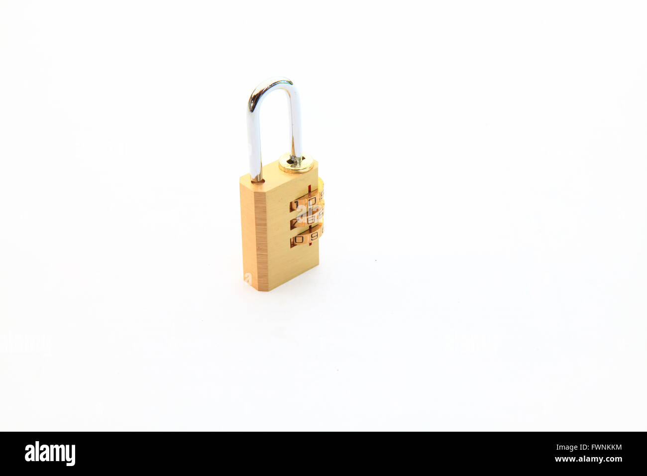 locked metallic numeric padlock isolated on white Stock Photo - Alamy
