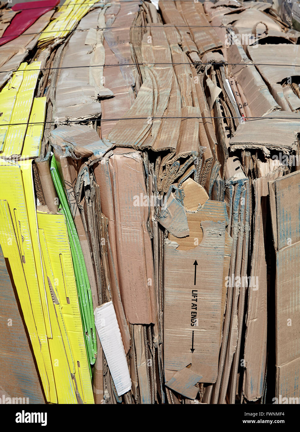 Cardboard compacted for recycling industry waste management Stock Photo ...