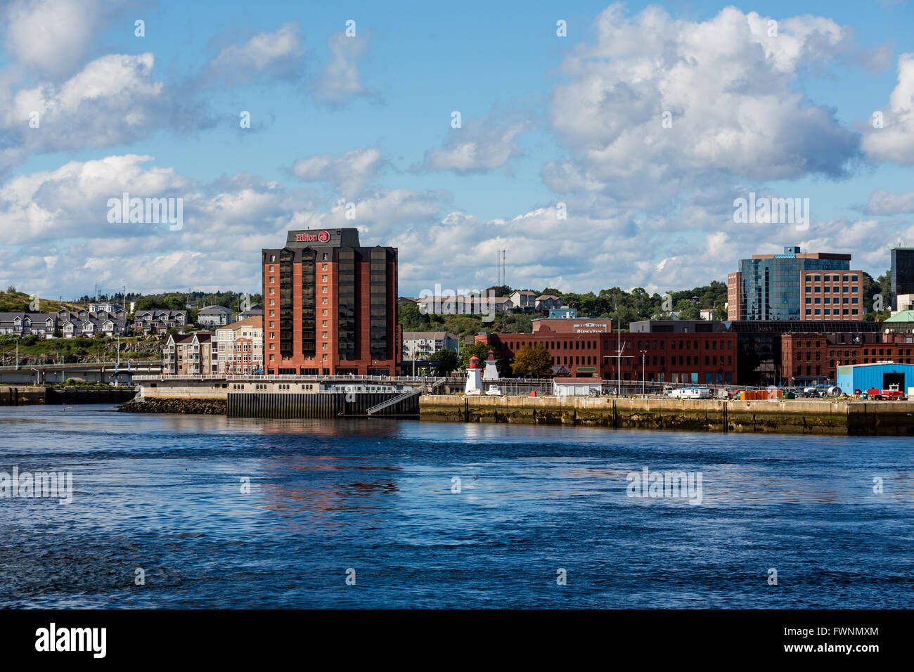 View of downtown St Johns, Newfoundland in Canada from the sea Stock ...