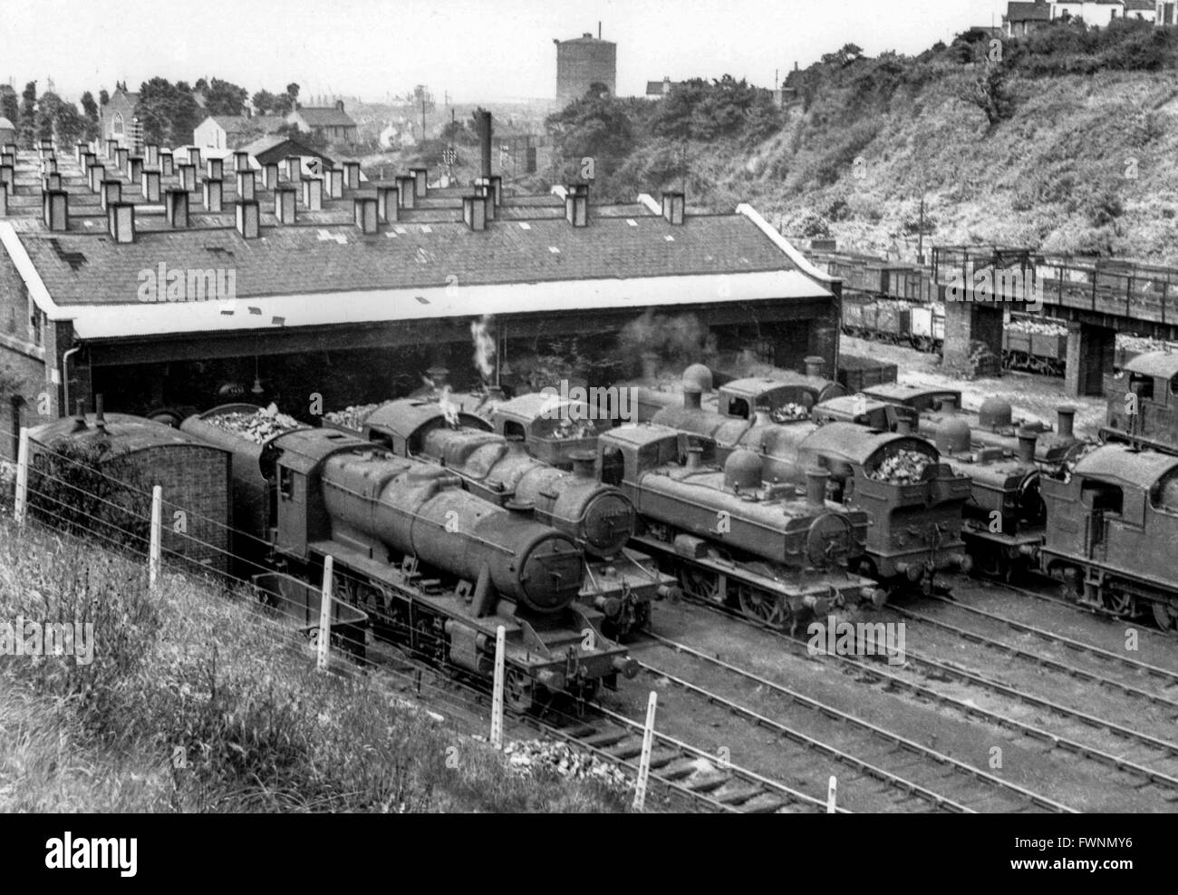 A typical Great Western Railway shed scene of the 1950s Stock Photo - Alamy