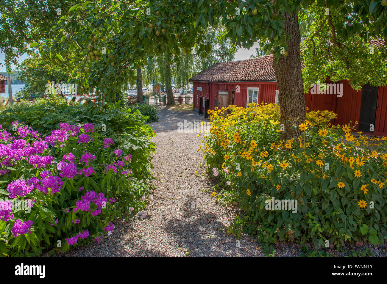 Summer in idyllic small town Mariefred in Sweden Stock Photo - Alamy
