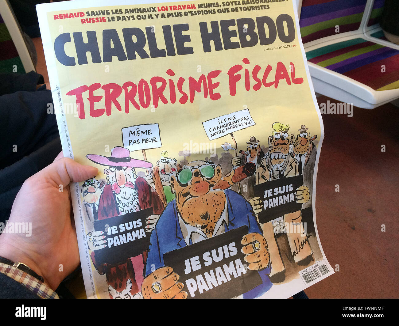 'Je suis Panama' - French satire magazine 'Charlie Hebdo' with cartoon ...