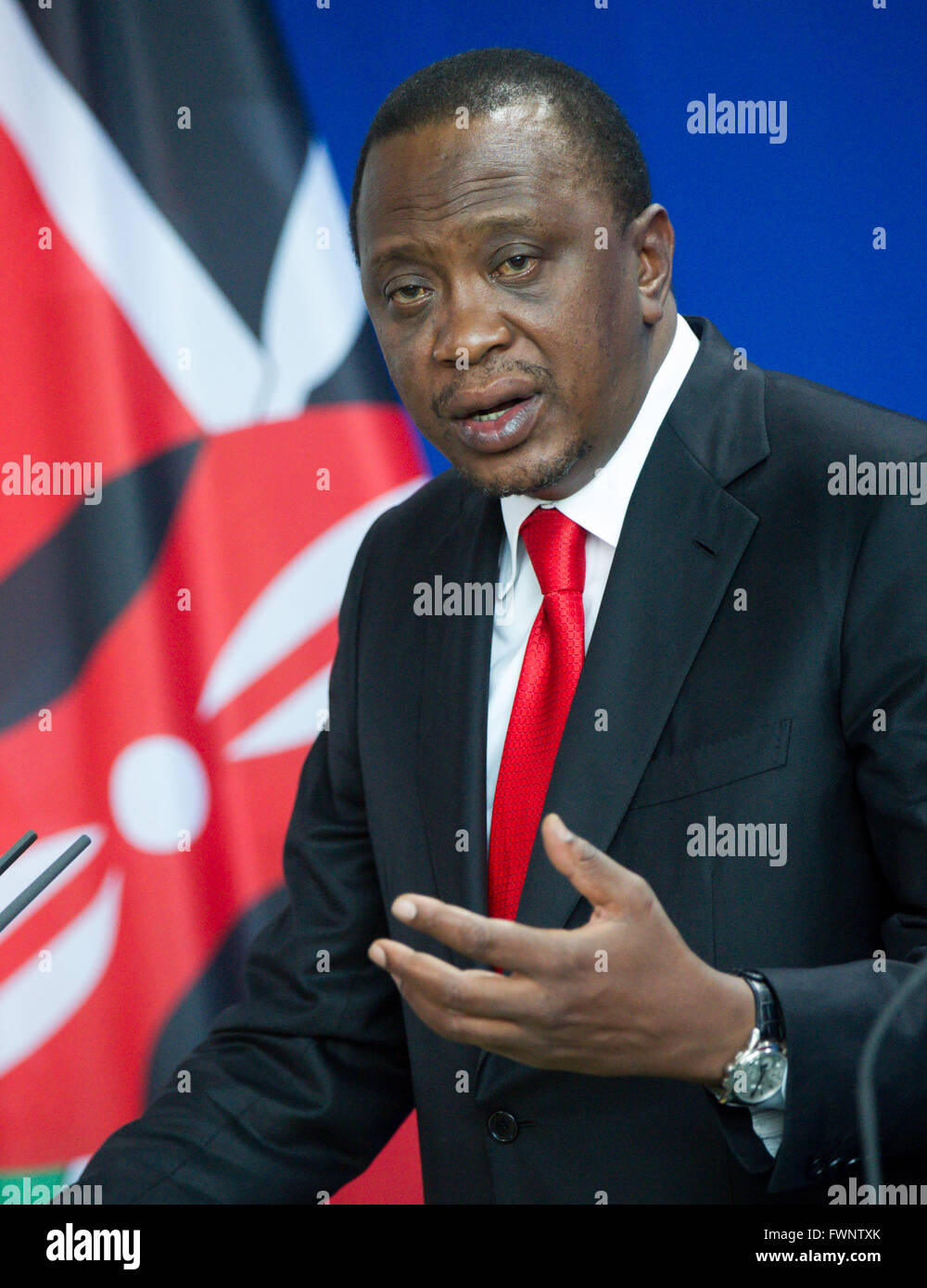 Berlin, Germany. 06th Apr, 2016. Kenya's President Uhuru Muigai ...