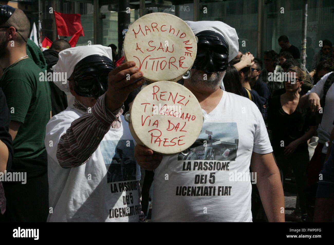 Naples, Italy. 06th Apr, 2016. Popular movements and antagonists of the ...