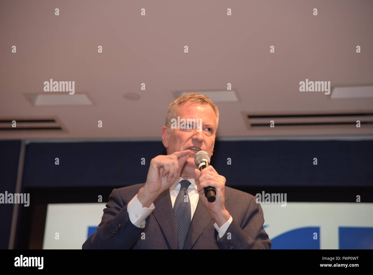 New York City, United States. 06th Apr, 2016. NYC mayor Bill de Blasio ...
