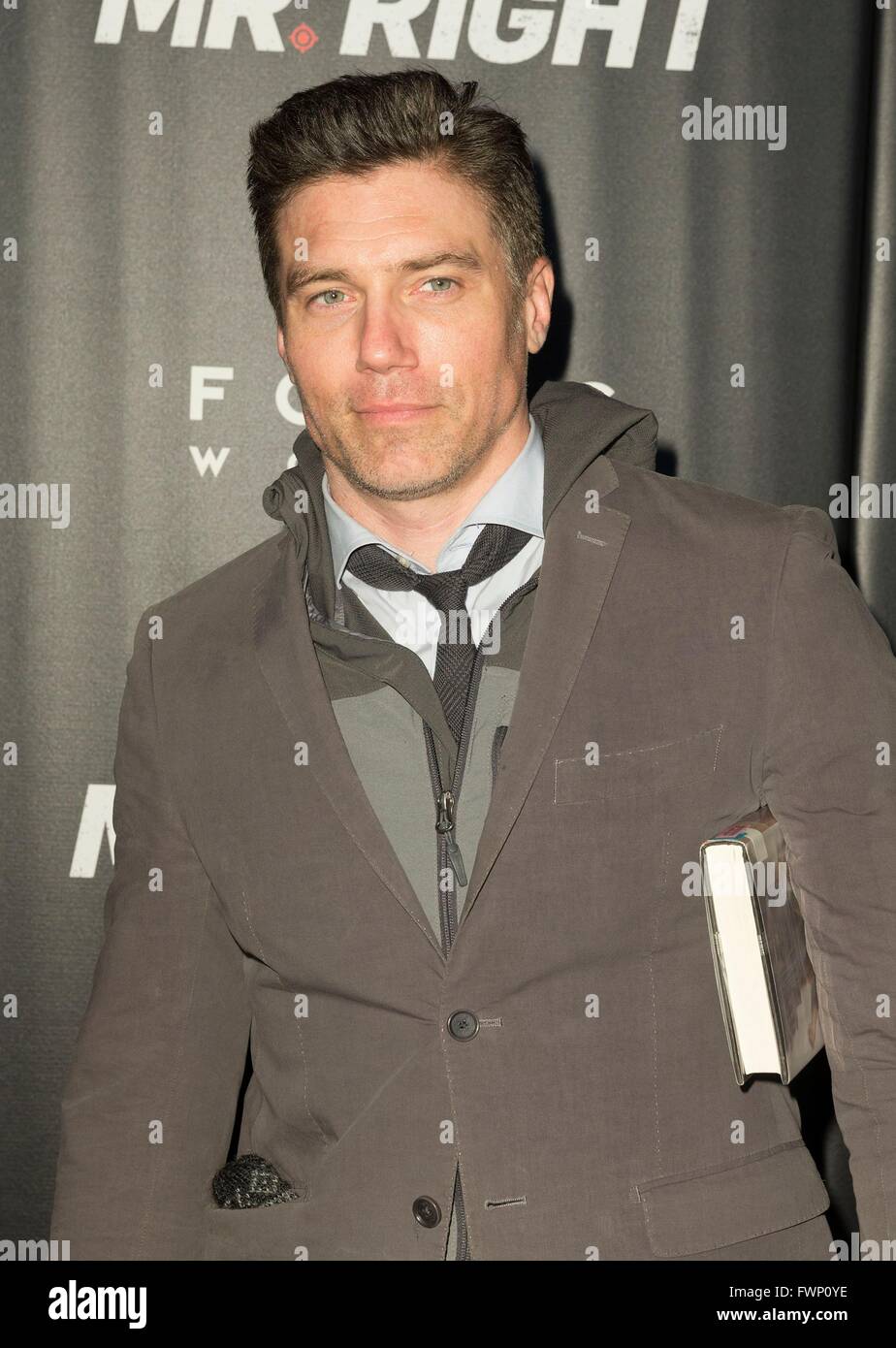 New York, NY, USA. 6th Apr, 2016. Anson Mount at arrivals for MR. RIGHT ...
