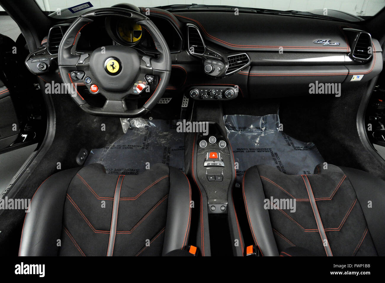 Black Ferrari 458 Interior