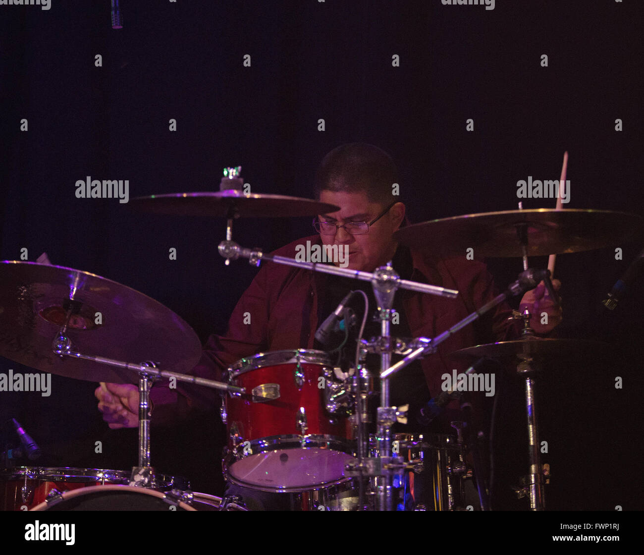 Denver, Colorado, USA. 6th Apr, 2016. Indigenous Drummer DOUGLAS ...