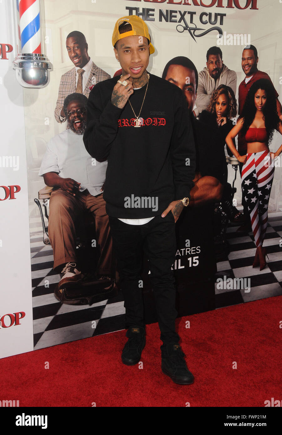 Hollywood, CA, USA. 6th Apr, 2016. Tyga. Arrivals for the Los Angeles ...