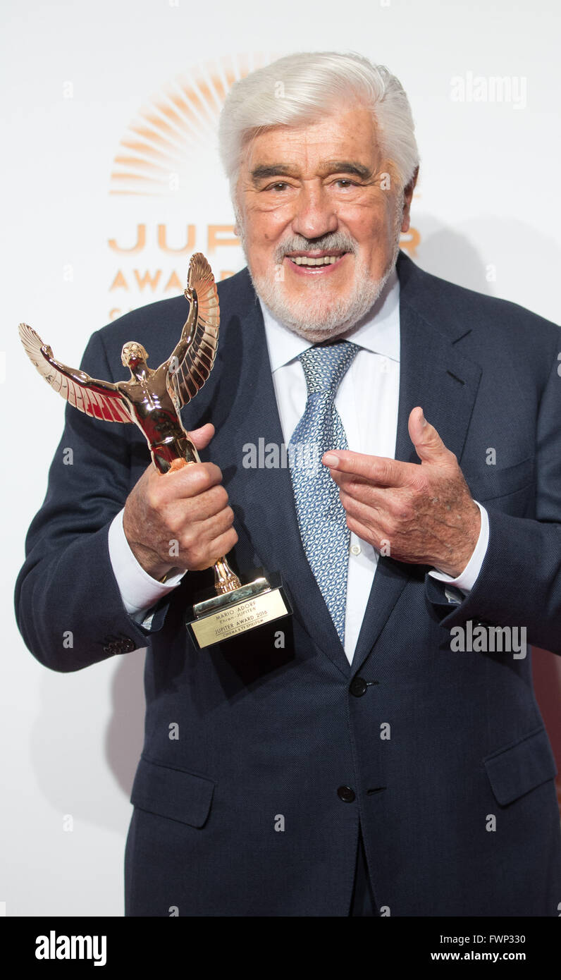 Actor Mario Adorf receives a Jupiter Award in the category 'Honorary ...