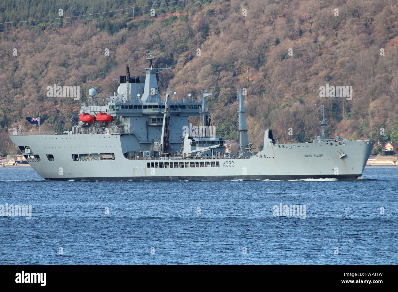 RFA Wave Ruler (A390), a Wave-class fast fleet tanker or replenishment ...