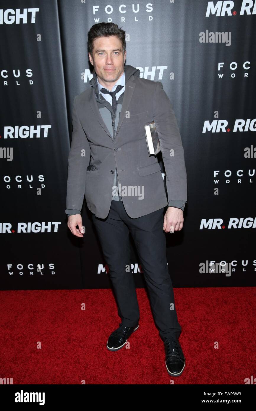 New York, NY, USA. 6th Apr, 2016. Anson Mount at arrivals for MR. RIGHT ...