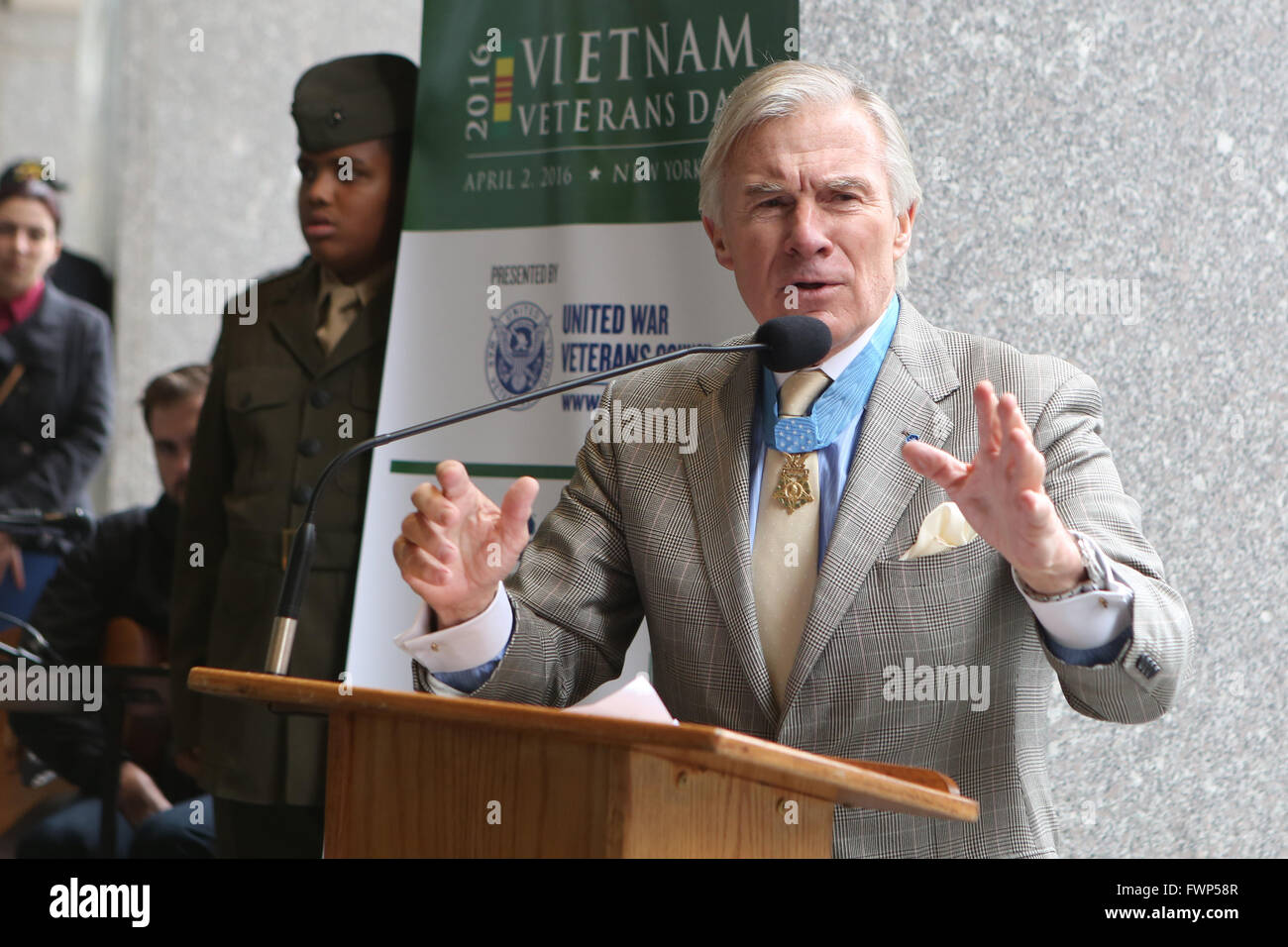 New York City, NY, USA. 2nd Apr, 2016. Army Veteran and Medal of Honor ...
