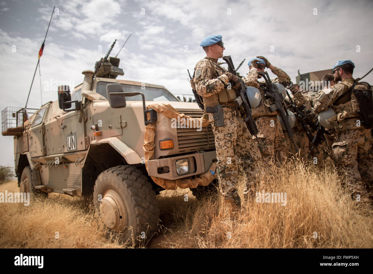 Gao, Mali. 05th Apr, 2016. Members of the German armed forces pictured ...