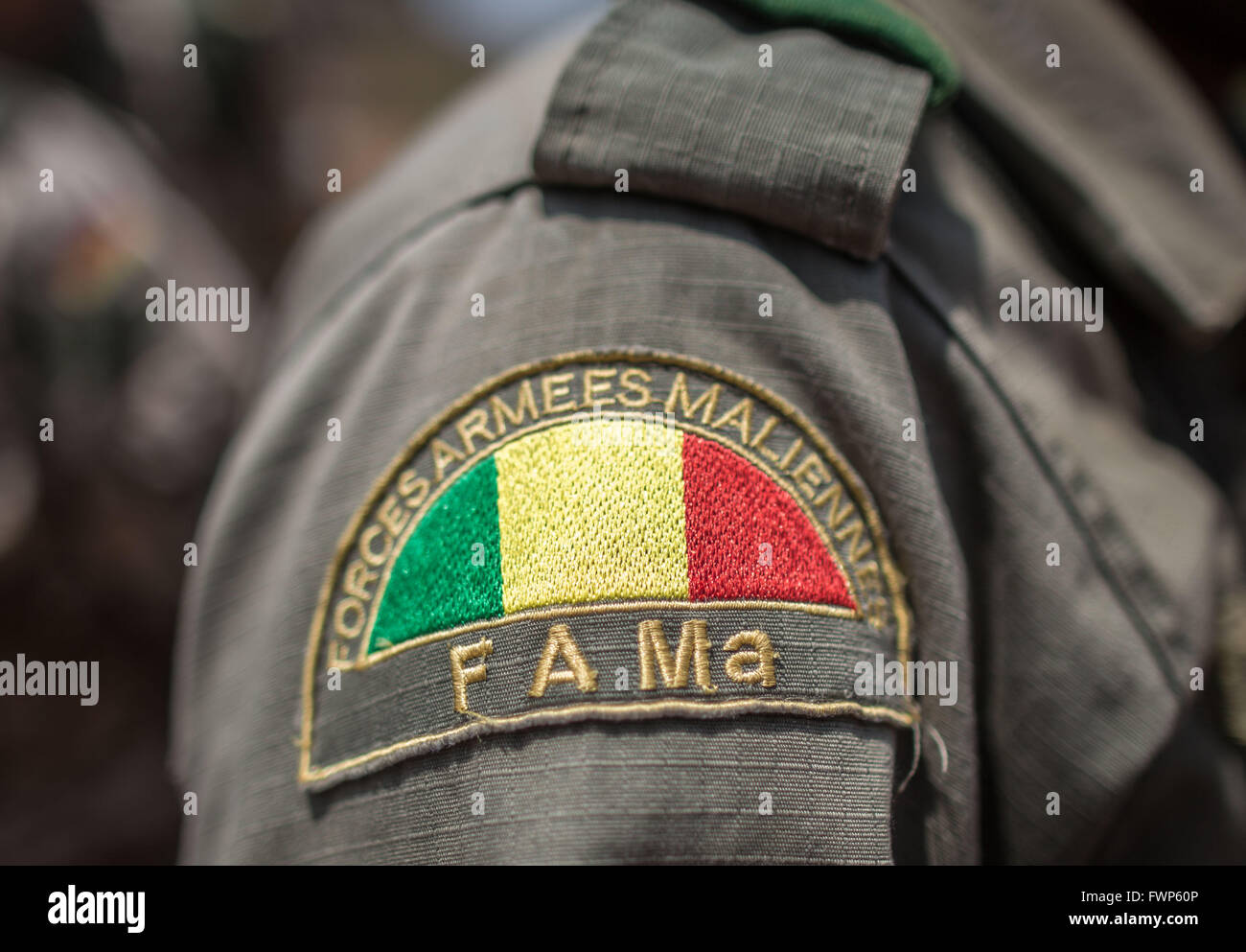 Koulikoro, Mali. 06th Apr, 2016. The logo of FAMA (Forces Armees ...