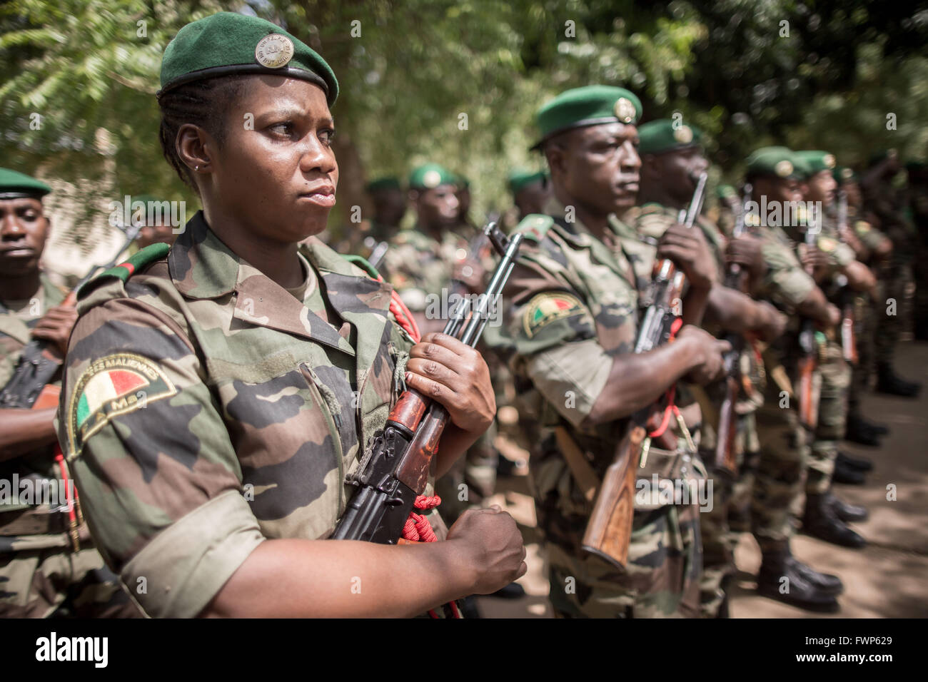 Koulikoro, Mali. 06th Apr, 2016. Soldiers of the Malian armed forces ...