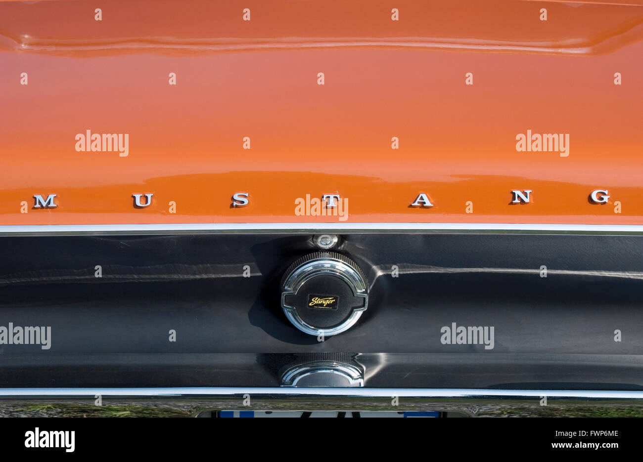 vintage Ford Mustang front view detail Stock Photo - Alamy