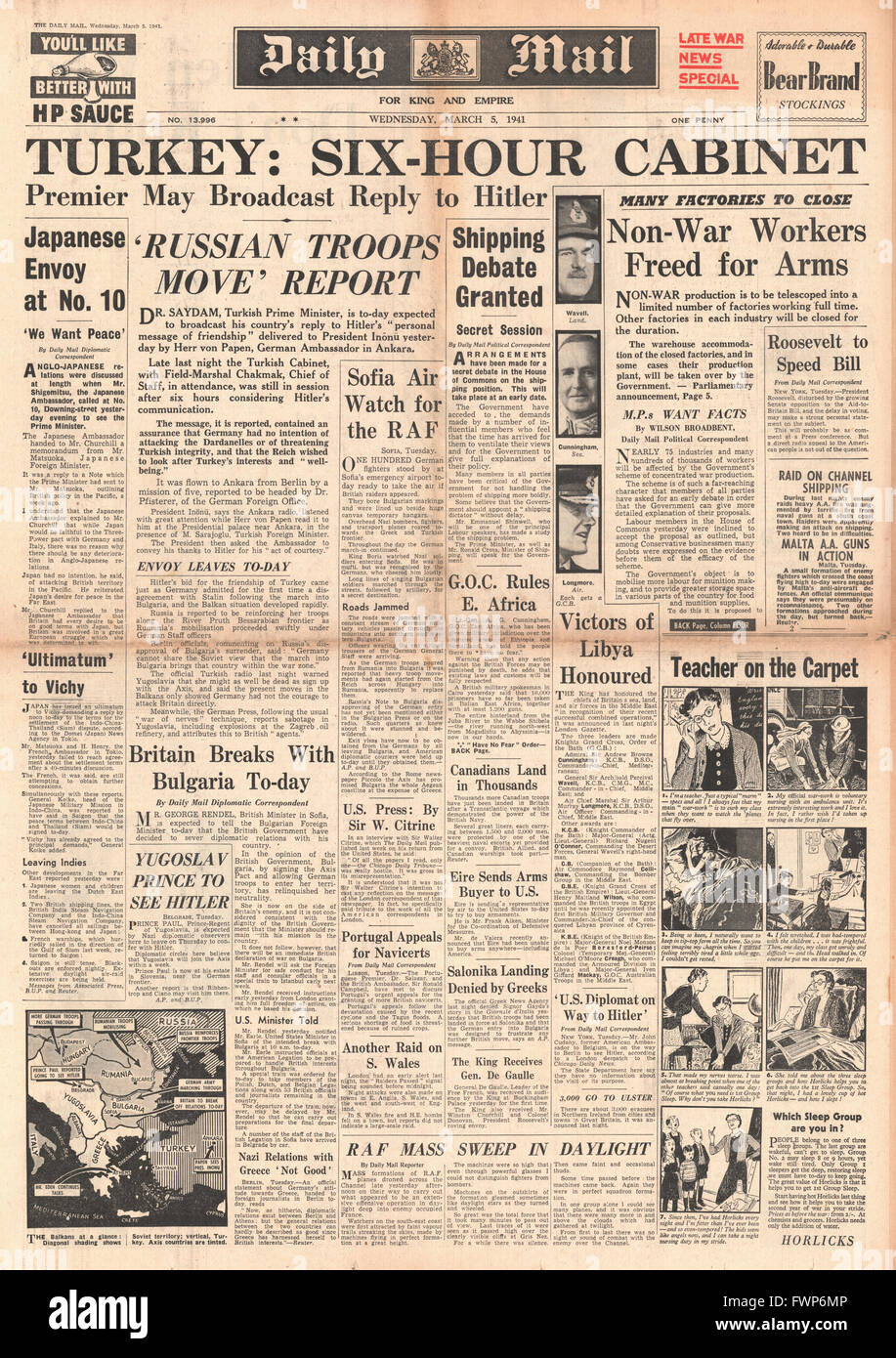 1941 daily mail hi-res stock photography and images - Alamy