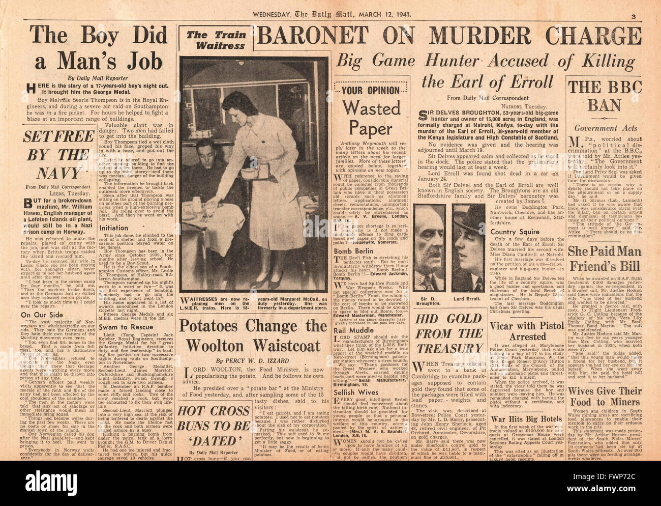 Daily Mail Newspaper 1941 High Resolution Stock Photography and Images ...