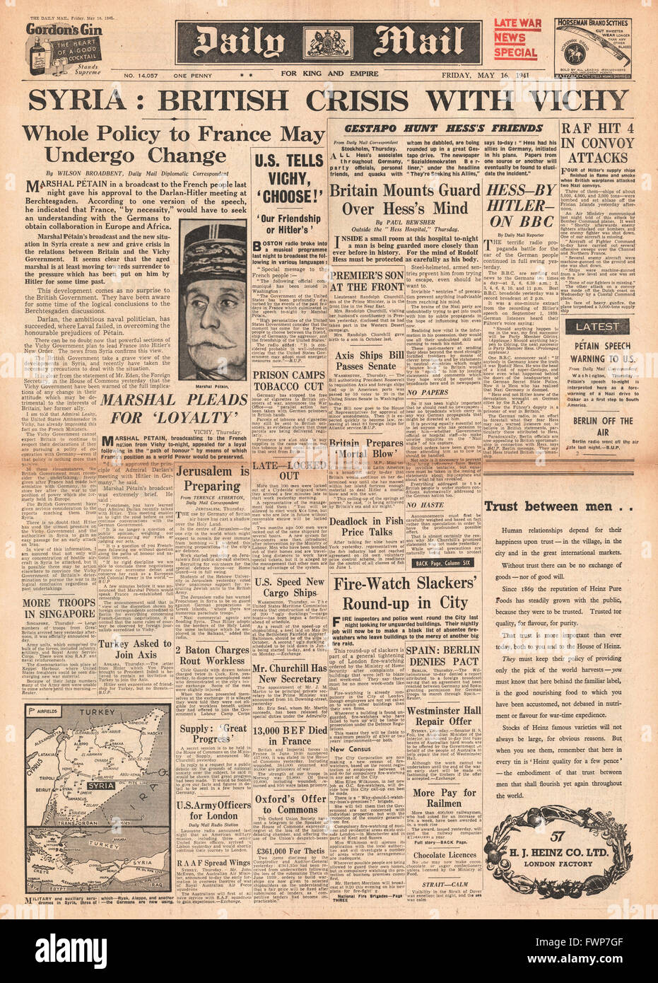 1941 daily mail hi-res stock photography and images - Alamy