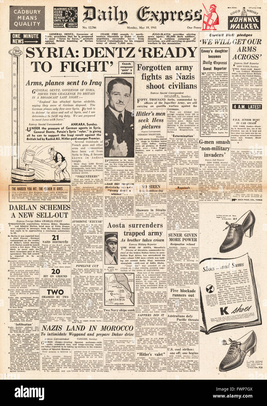 Abyssinia 1941 hi-res stock photography and images - Alamy