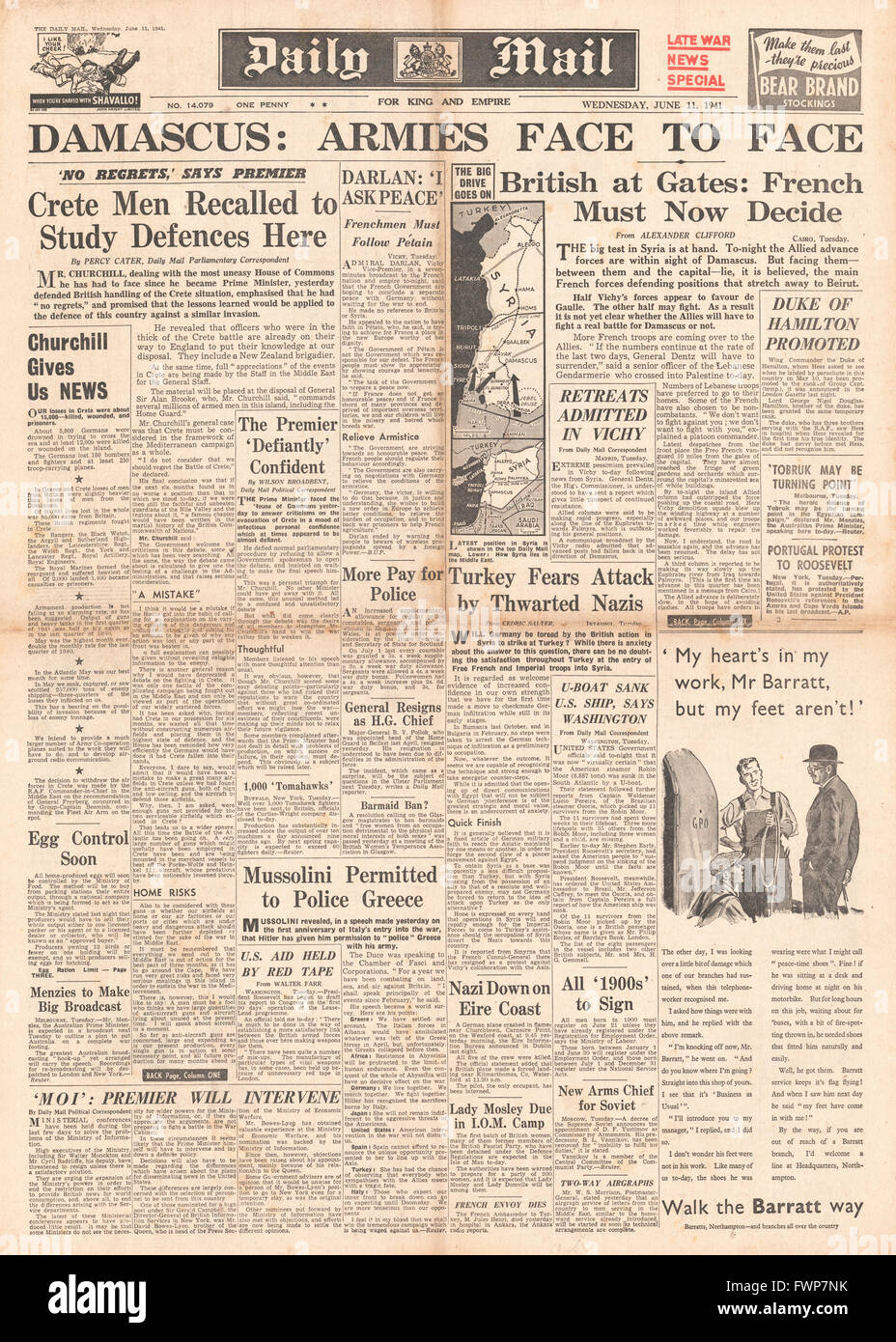 Daily mail newspaper 1941 hi-res stock photography and images - Alamy