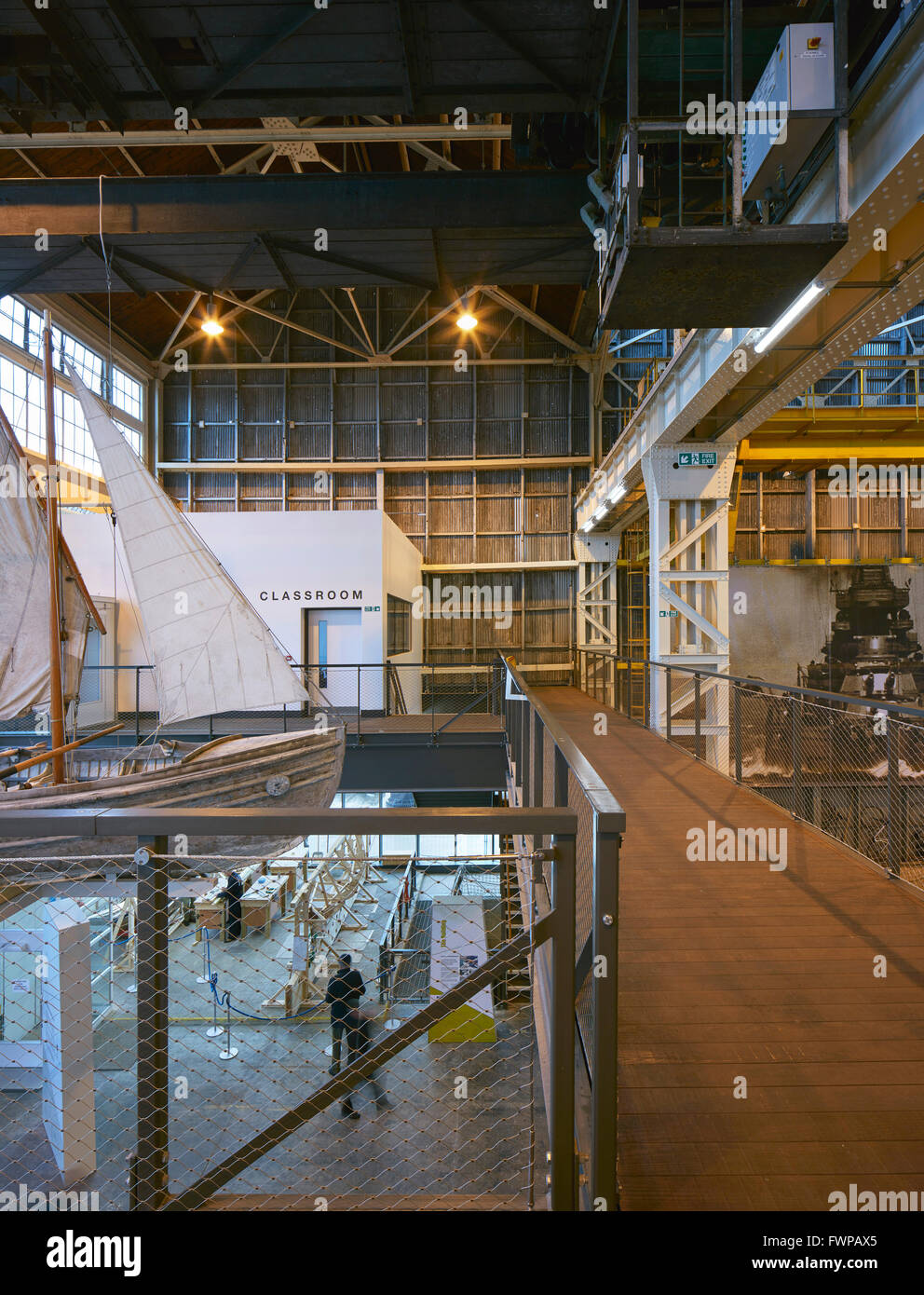 Mezzanine corridor exhibition boathouse portsmouth hi-res stock ...