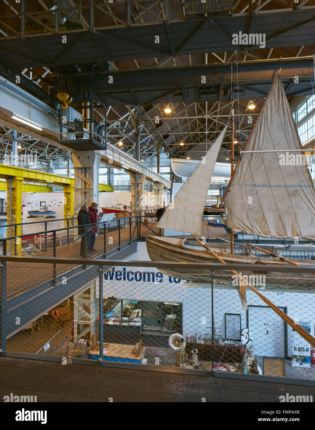 Mezzanine corridor with exhibition spaces. Boathouse 4, Portsmouth ...