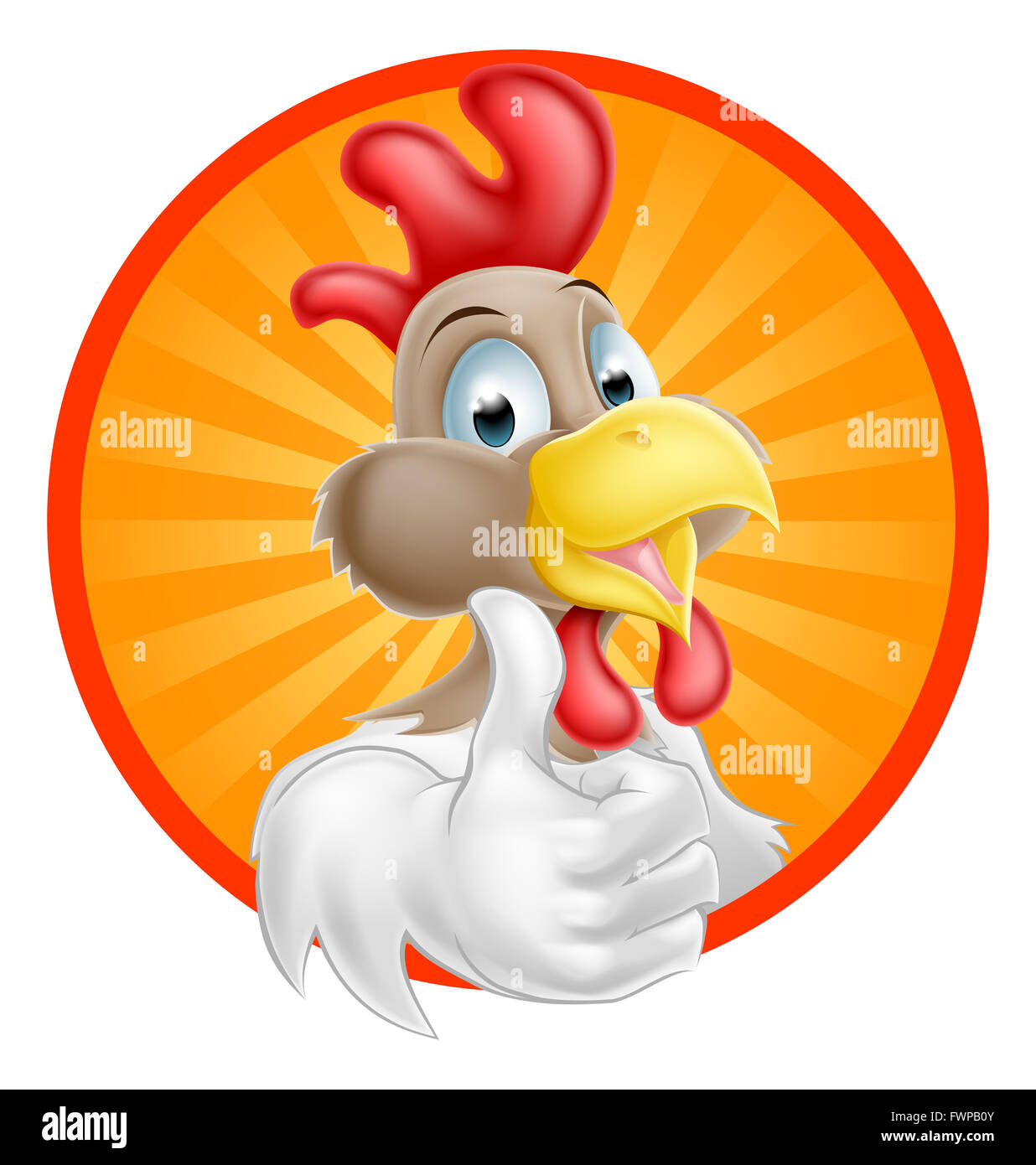 A cartoon rooster giving a thumbs up Stock Photo - Alamy