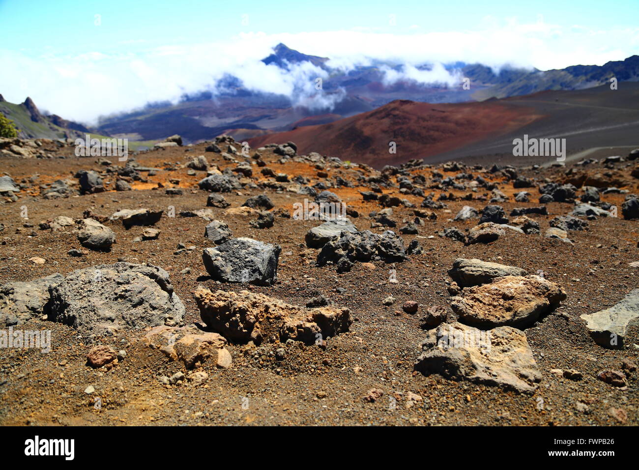 Dormant volcanic rocky landscape Stock Photo - Alamy