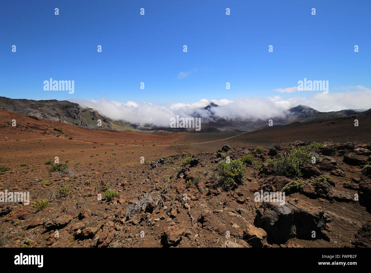 Dormant volcanic baron desolate landscape Stock Photo - Alamy