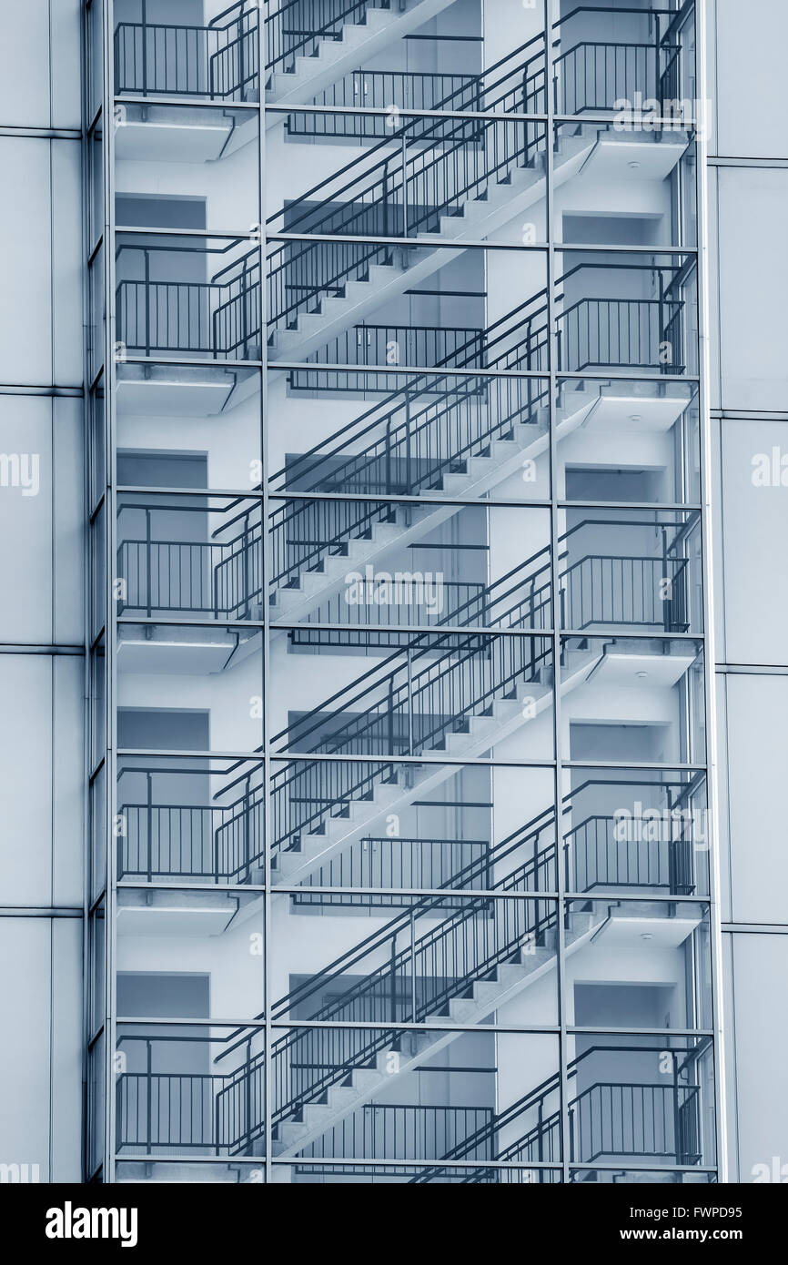 Staircase on a modern apartment building Stock Photo - Alamy