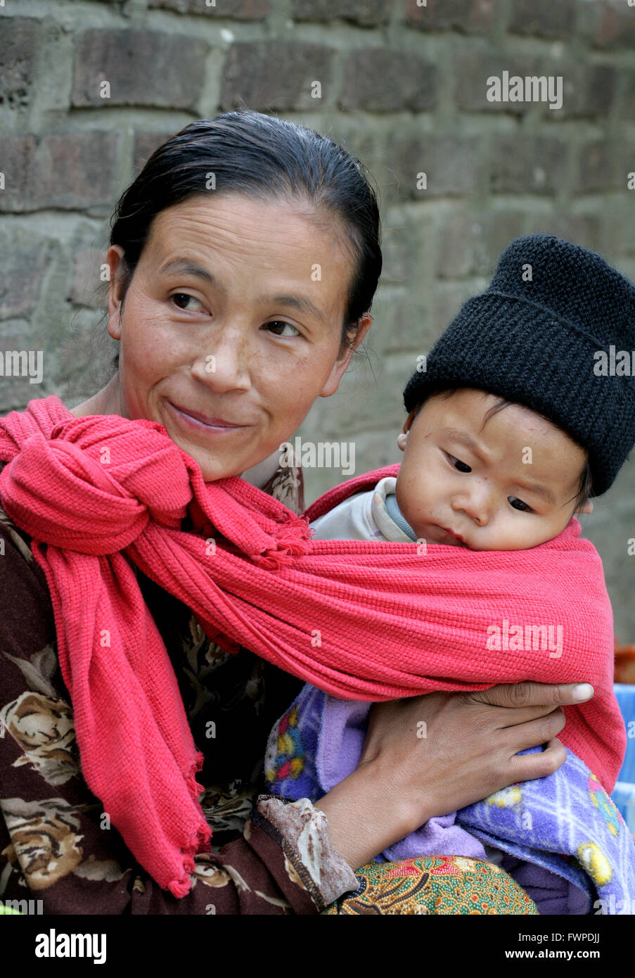 Naga tribal woman and Child at Kohima market, Kohima, Nagaland, India ...