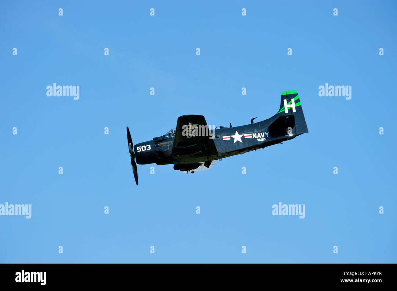 Douglas AD-4NA Skyraider in United States Navy colours during its ...