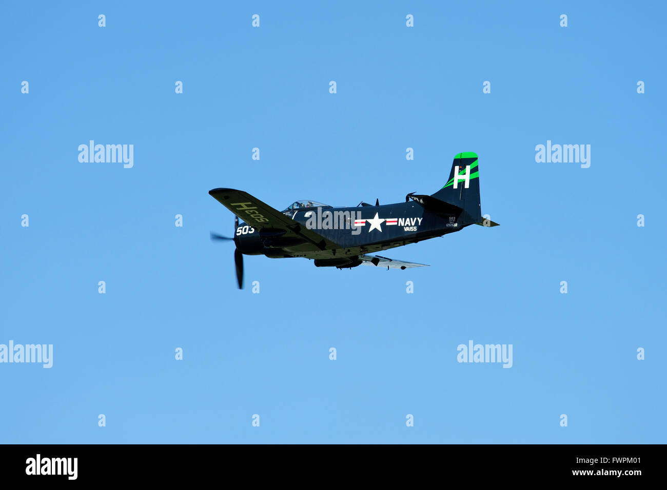 Douglas AD-4NA Skyraider in United States Navy colours during its ...