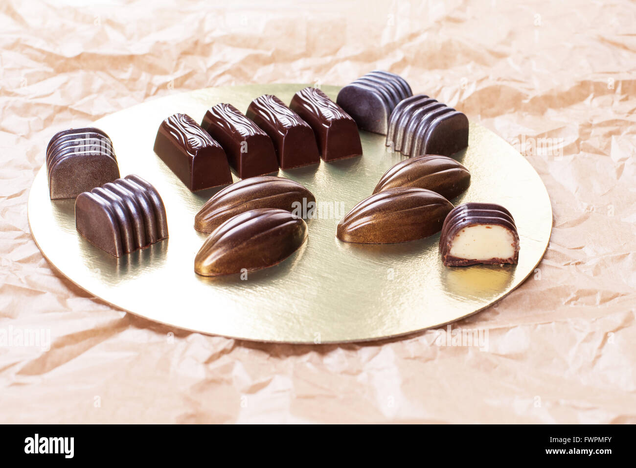 Assorted chocolate candies Stock Photo - Alamy